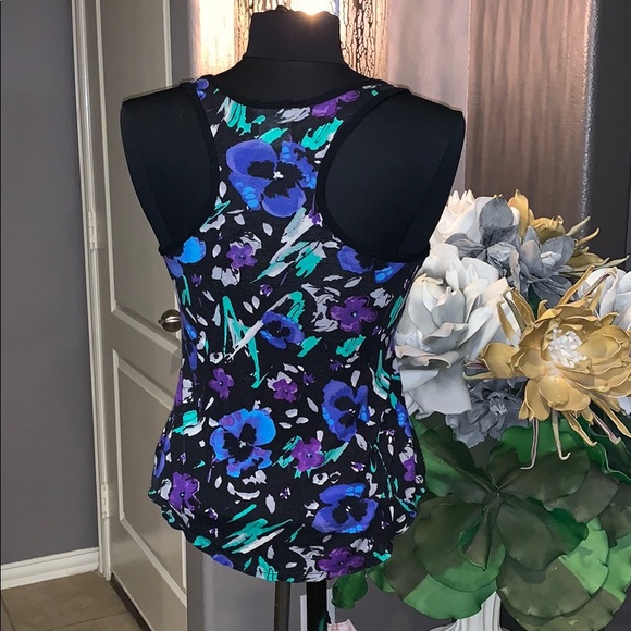 h.i.p. | Tops | Hip Cute Razorback Tank With Flowers | Poshmark